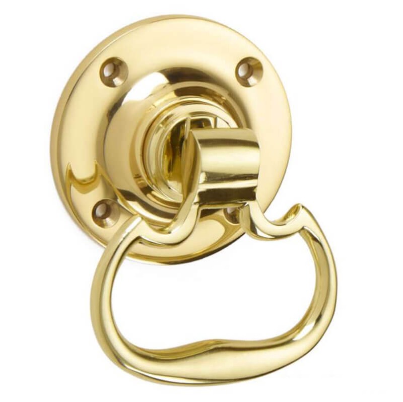 Dutch Rim Drop Handle Polished Brass Unlacquered - Broughtons Lighting ...