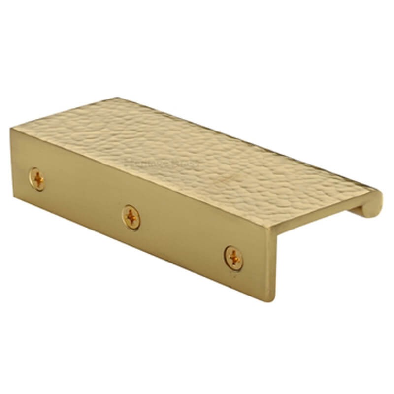 Heritage Hammered Edge Pull HAMEPR 100mm Polished Brass - Broughtons ...