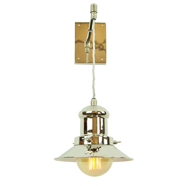 Edison Small Suspended Wall Light Polished Nickel - Broughtons Lighting ...