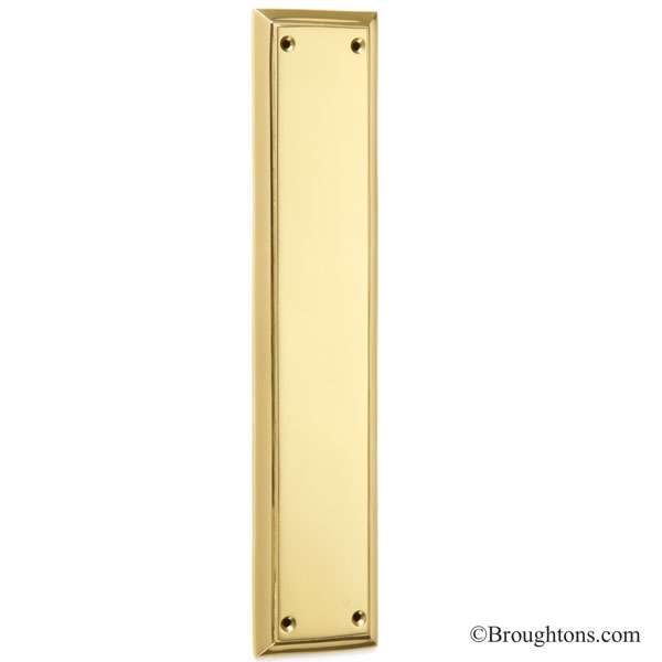Cast Finger Plate 12" Polished Brass Unlacquered - Broughtons Lighting ...
