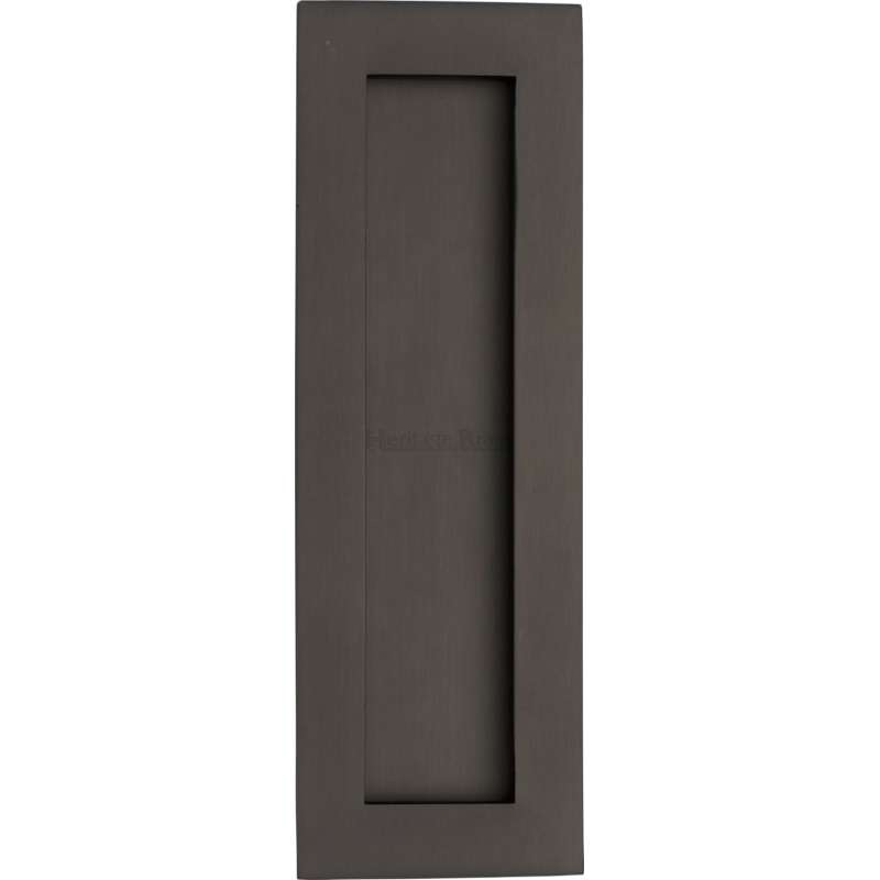 Heritage Rectangular Flush Door Pull C1855 175mm Matt Bronze - Broughtons Lighting & Ironmongery