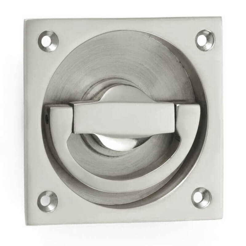 Flush Ring Handle 75mm x 75mm Polished Nickel - Broughtons Lighting ...