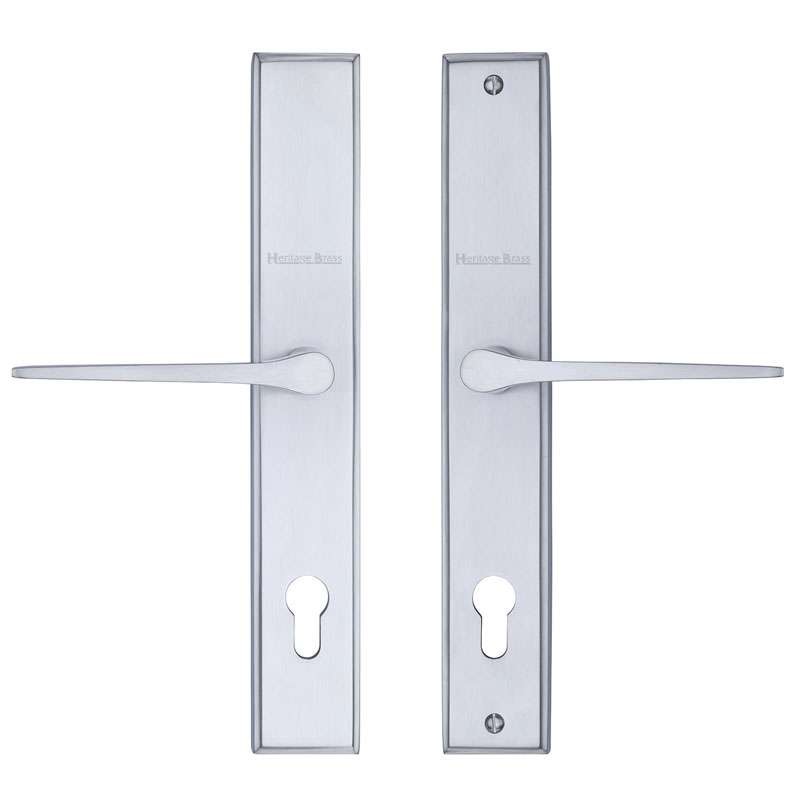 Heritage Gio Multipoint Door Handles Left Hand Satin Chrome ...