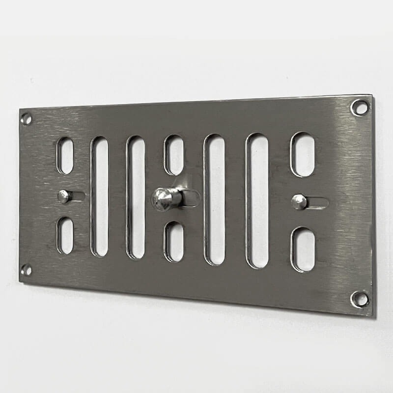 Hit And Miss Air Vent 6 X 3 Satin Stainless Steel Broughtons Lighting And Ironmongery