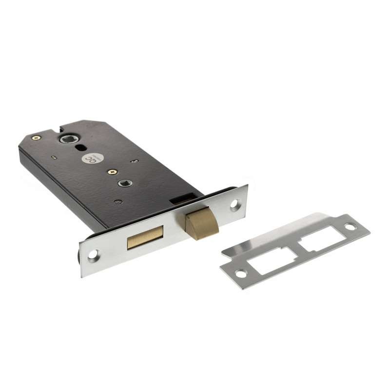 Horizontal Bathroom Lock 6" Satin Chrome - Broughtons Lighting ...