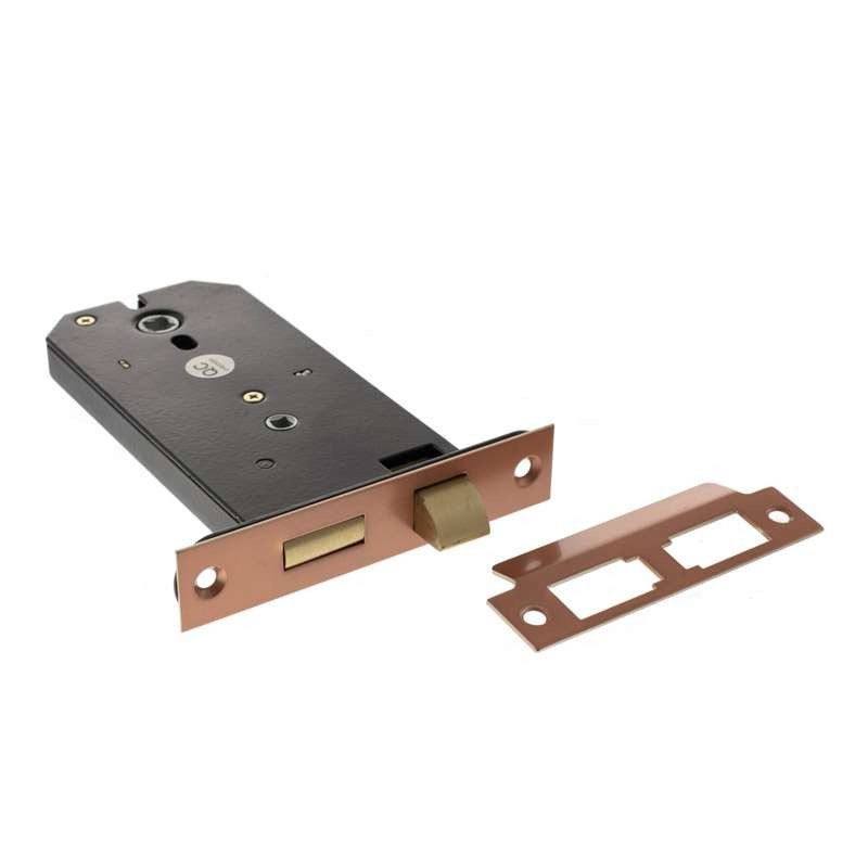 Horizontal Bathroom Lock 6" Urban Satin Copper - Broughtons Lighting ...