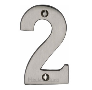 Heritage House Numbers C1566 2 Satin Nickel - Broughtons Lighting ...