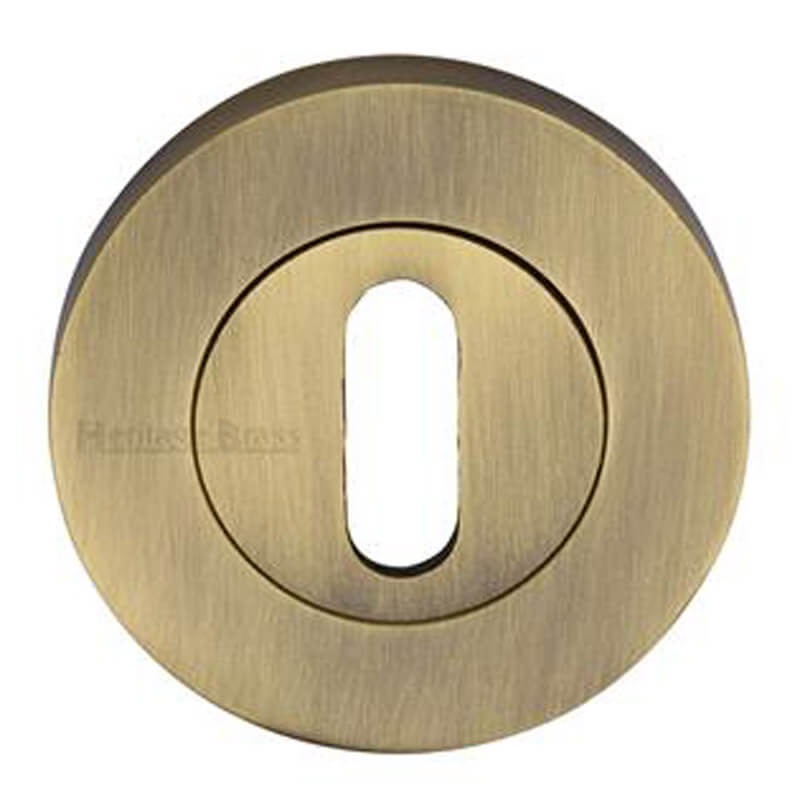 Heritage Key Escutcheon RS2000 Antique Brass - Broughtons Lighting & Ironmongery