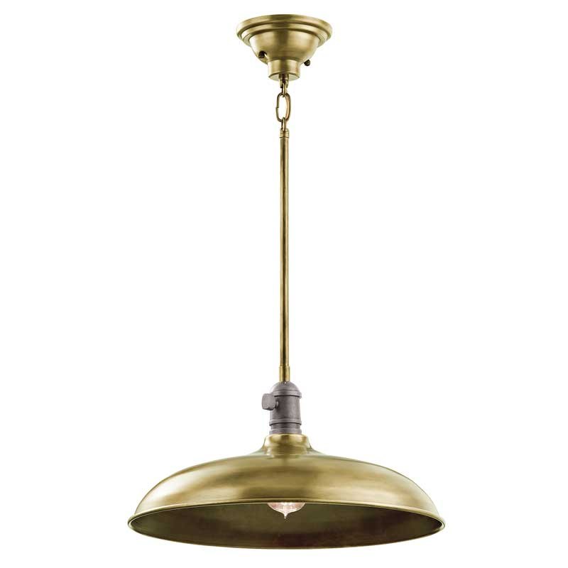 Kichler Cobson Pendant/Semi Flush Light Natural Brass - Broughtons ...