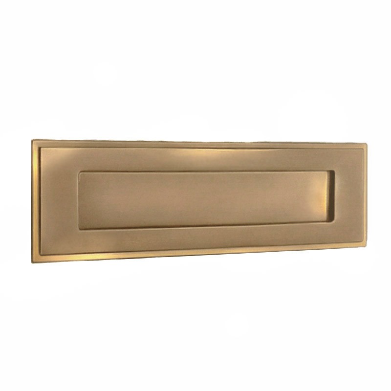 Aston Edwardian Letter Plate 330mm Antique Brass Unlacquered ...