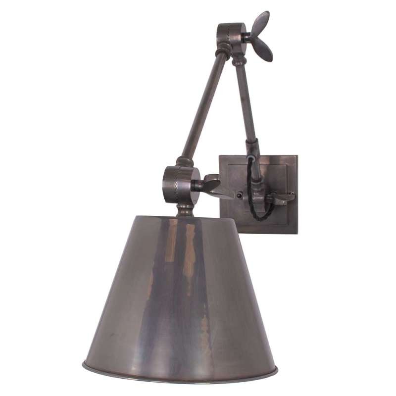 Library Double Adjustable Wall Light Antique - Broughtons Lighting ...