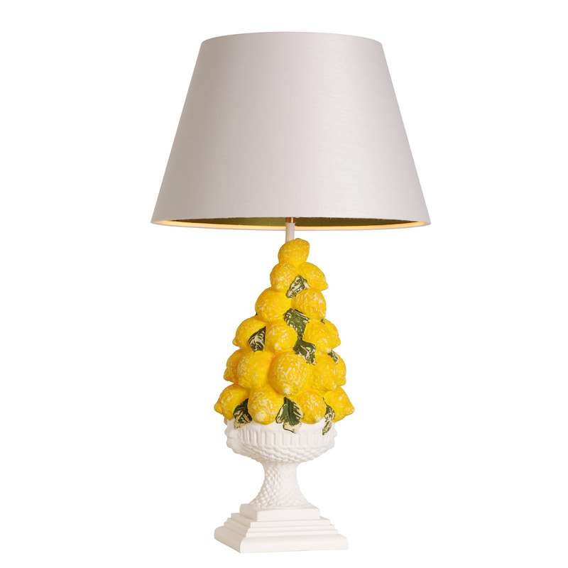 Limon Table Lamp Base Yellow & Coconut - Broughtons Lighting & Ironmongery
