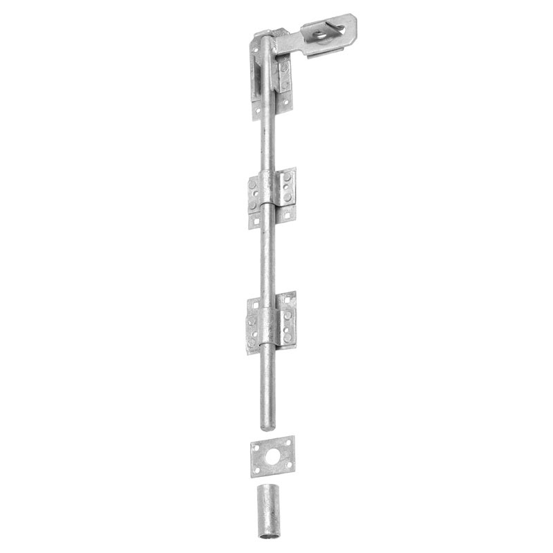 Lockable Surface Bolt 18" Galvanised Steel - Broughtons Lighting & Ironmongery