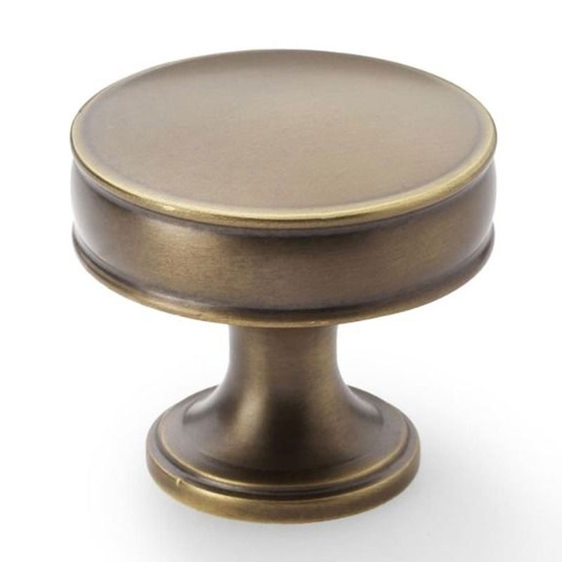Lynd Cupboard Knob 38mm Antique Brass - Broughtons Lighting & Ironmongery