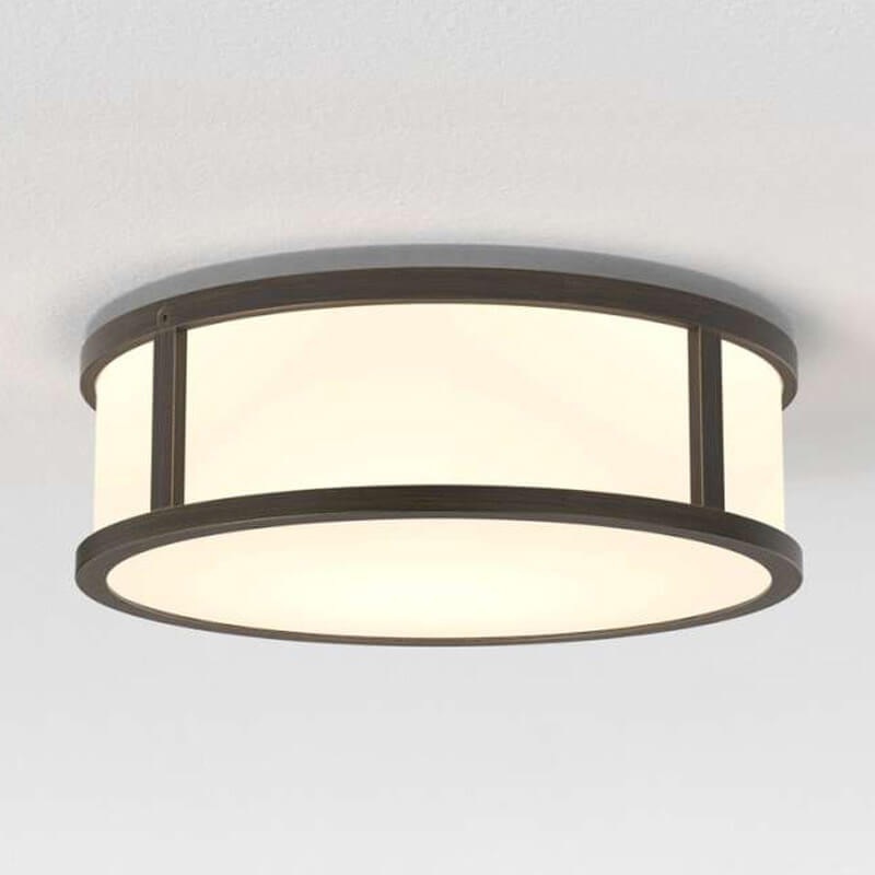 Mashiko Small Flush Round Ceiling Light Bronze - Broughtons Lighting & Ironmongery