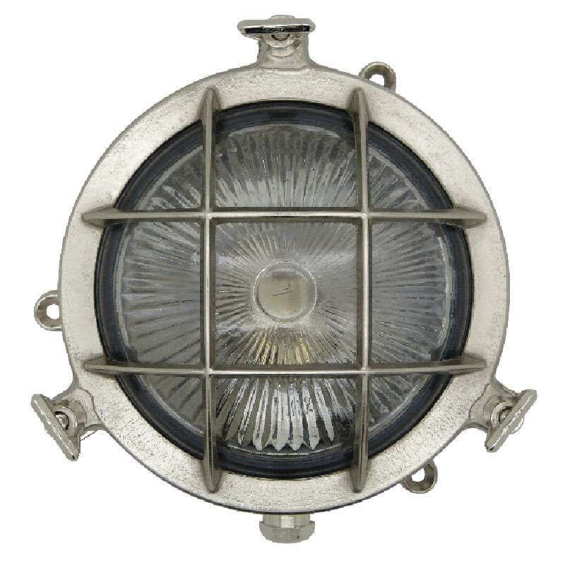 Mini Porthole Round Outdoor Bulkhead Light Satin Nickel - Broughtons ...