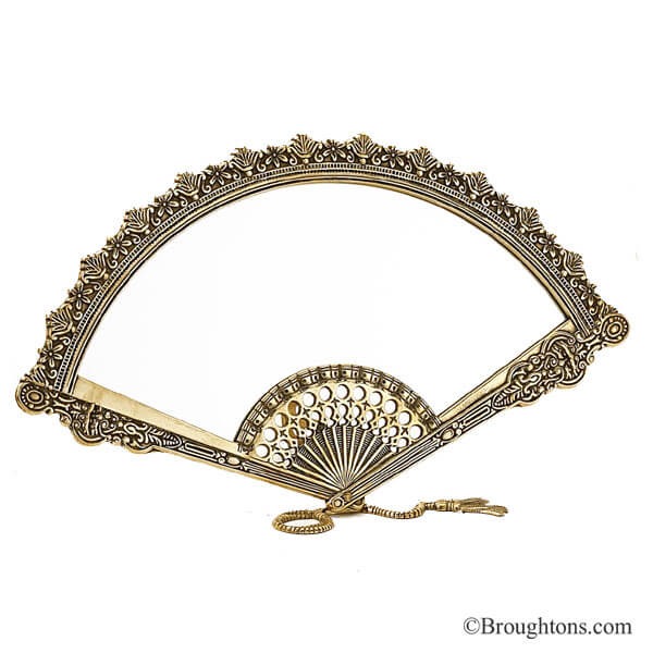 Mirror Fan Polished Brass - Broughtons Lighting & Ironmongery