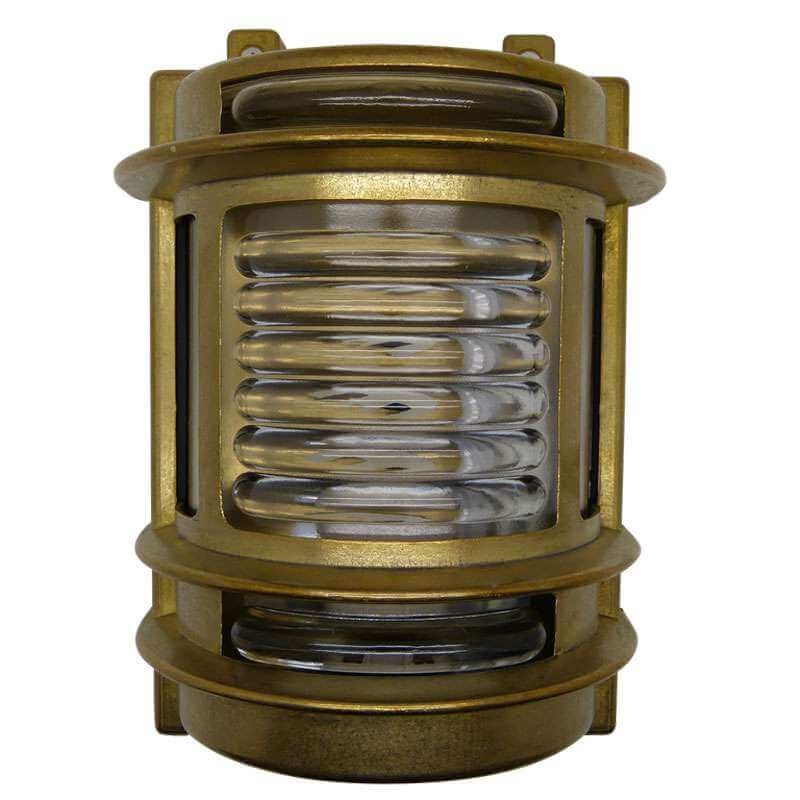 Navigator Outdoor Bulkhead Light Raw Brass - Broughtons Lighting ...
