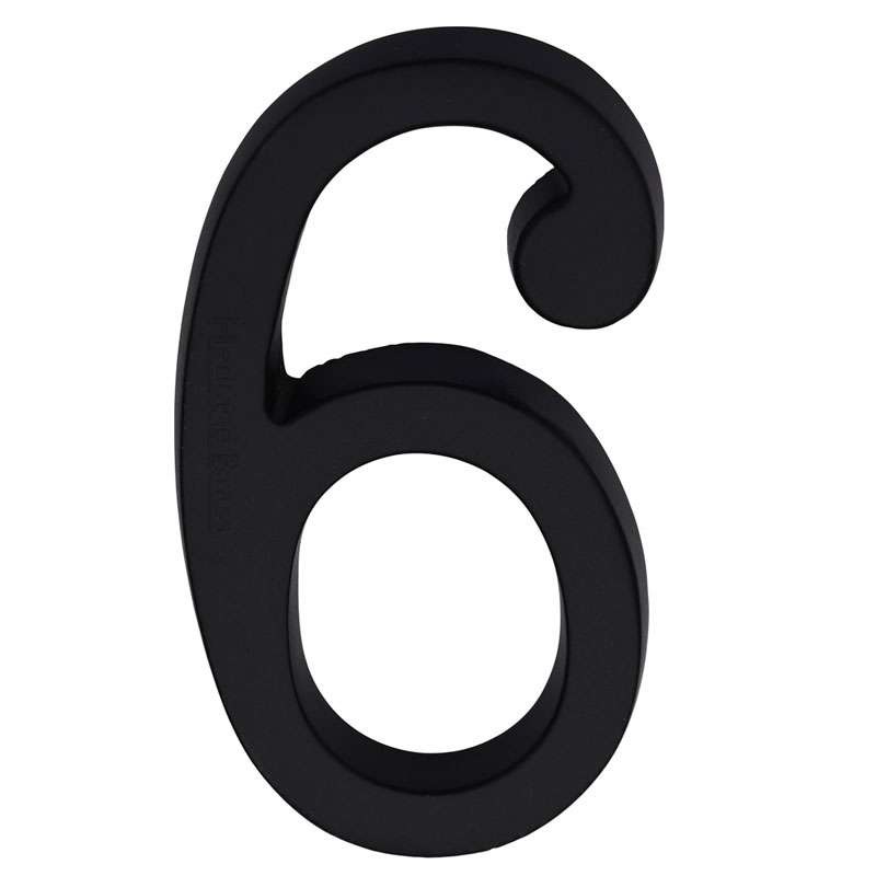 Heritage House Number 6 C1564 Matt Black - Broughtons Lighting ...