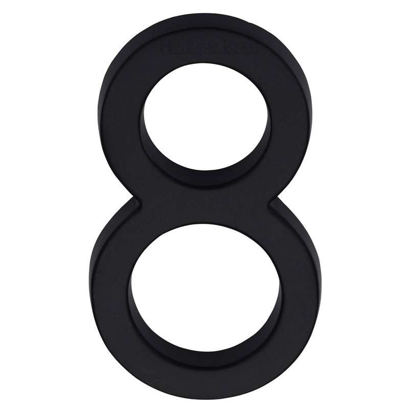 Heritage House Number 8 C1564 Matt Black - Broughtons Lighting ...