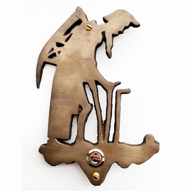 Old Father Time Bell Push - Bronze - Broughtons Lighting & Ironmongery