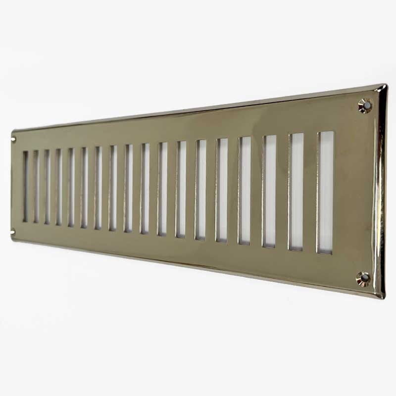 Plain Slotted Air Vent with Bevel Edge 13" x 4" Polished Nickel ...