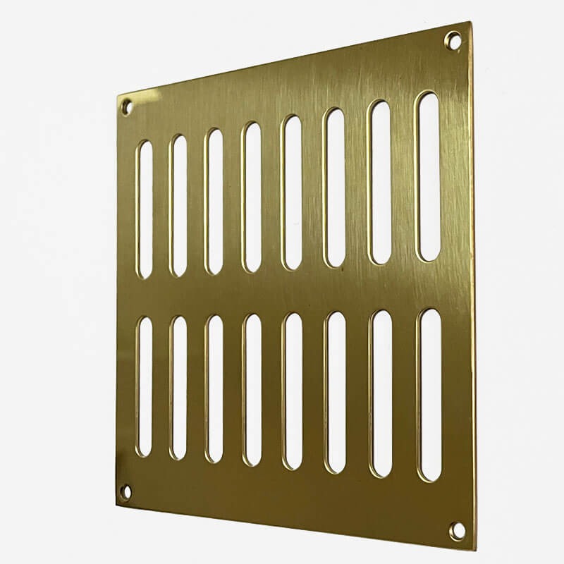 Plain Slotted Air Vent Cover 6" x 6" Polished Brass Unlacquered ...