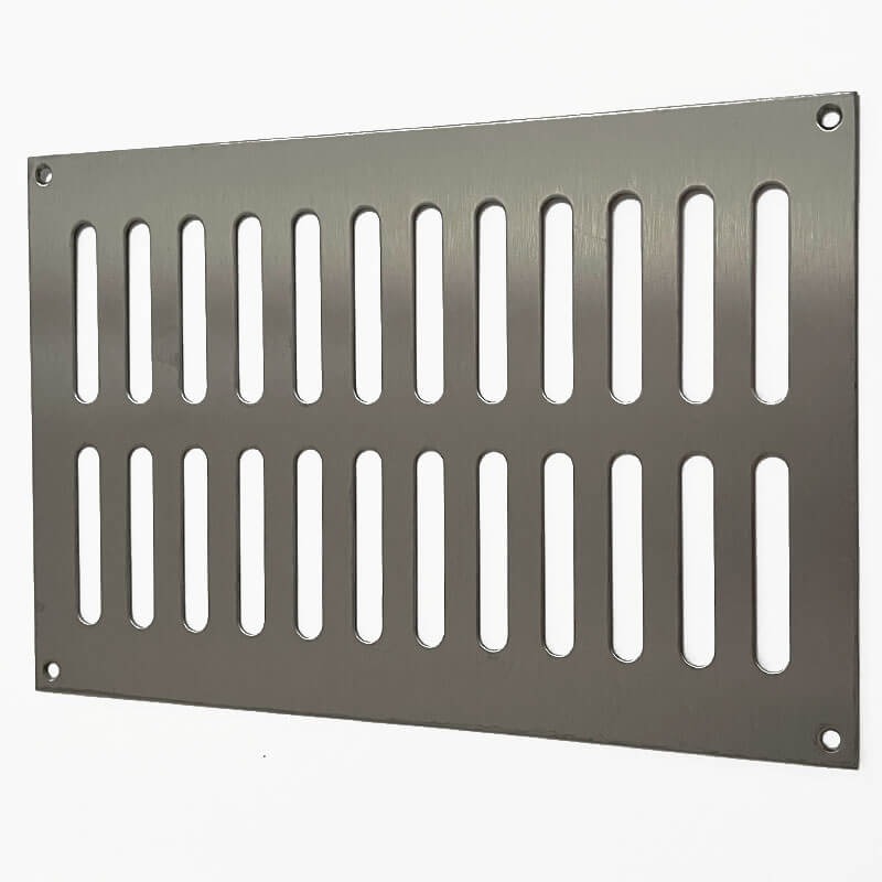 Plain Slotted Air Vent Cover 9" x 6" Satin Stainless Steel - Broughtons ...