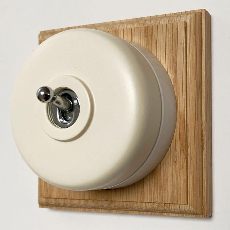 Round Dolly Light Switch 1 Gang White White Base - Broughtons Lighting ...