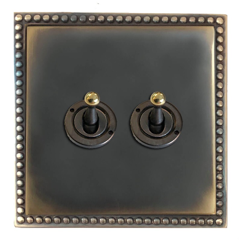 Regency Dolly Switch 2 Gang Dark Antique Relief - Broughtons Lighting ...