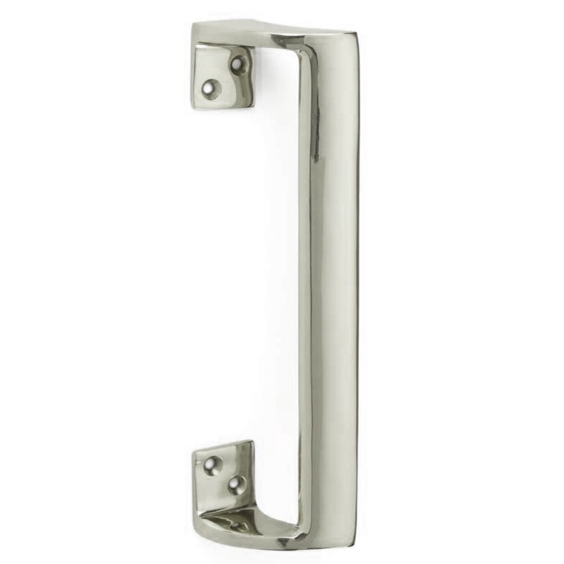 Industrial Door Pull Handle 9" Polished Nickel - Broughtons Lighting ...
