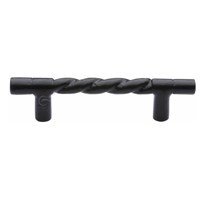 Heritage Pull Handle FB349 227mm Small Black Iron Rustic - Broughtons ...