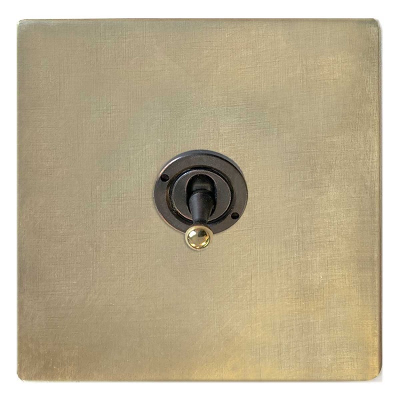 Victorian Dolly Switch 1 Gang Antique Satin Brass - Broughtons Lighting ...