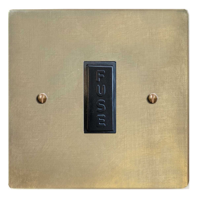 Victorian Fused Spur Connection Unit 13 Amp Antique Satin Brass ...