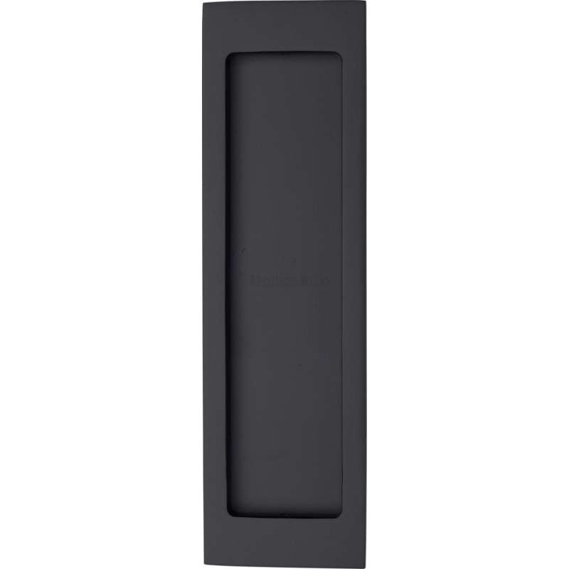 Heritage Rectangular Flush Door Pull C1872 Matt Black - Broughtons ...
