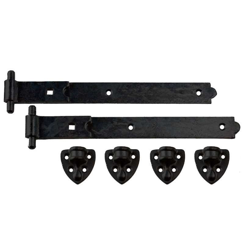 Heavy Reversible Hinge Set 14" Black Steel - Broughtons Lighting ...