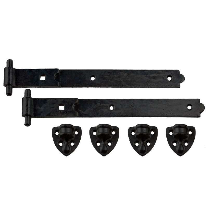 Heavy Reversible Hinge Set 18" Black Steel - Broughtons Lighting ...