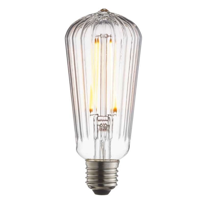Ribbed Pear E27 4W LED Light Bulb - Broughtons Lighting & Ironmongery