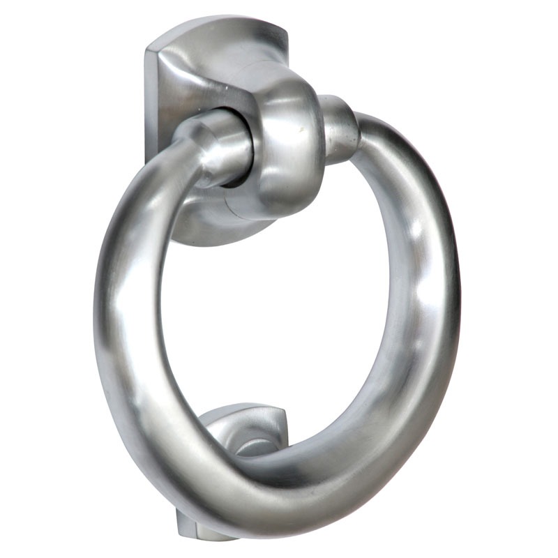 Ring Door Knocker Satin Chrome - Broughtons Lighting & Ironmongery