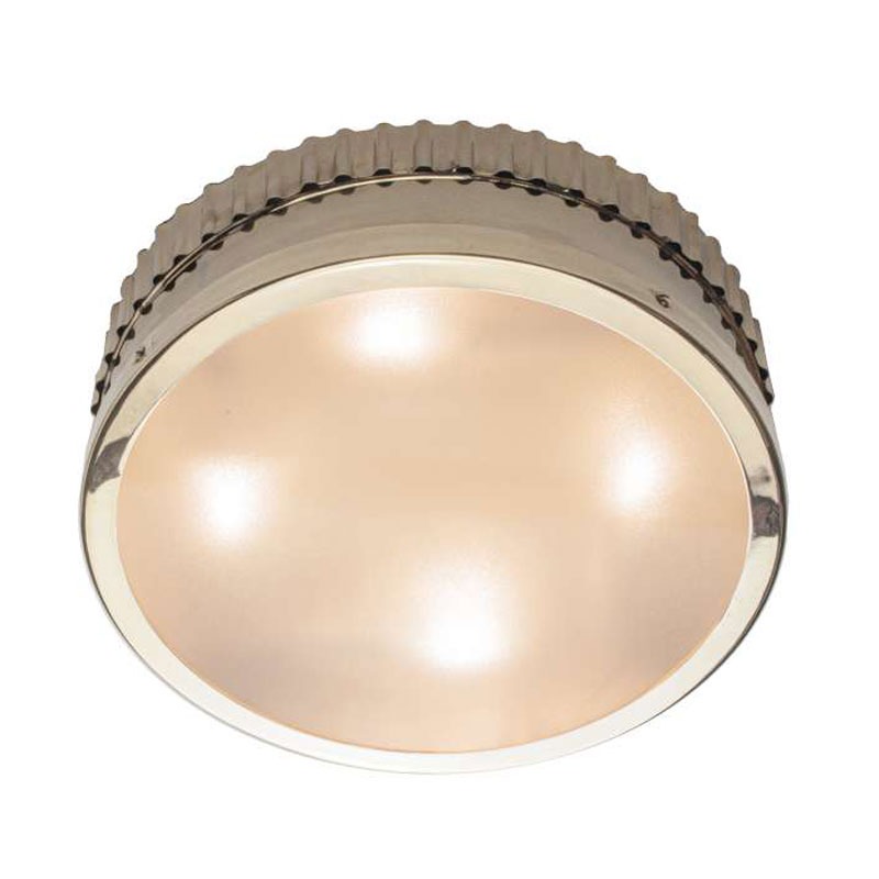 Ripple Large Round Bulkhead Light IP44 Nickel - Broughtons Lighting ...