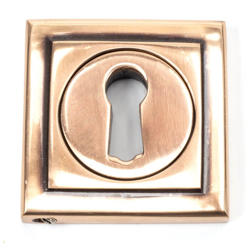 From The Anvil Round Escutcheon Square Polished Bronze - Broughtons ...