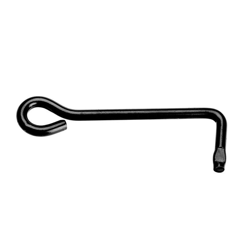 Round Gate Drop 6" Black Steel - Broughtons Lighting & Ironmongery