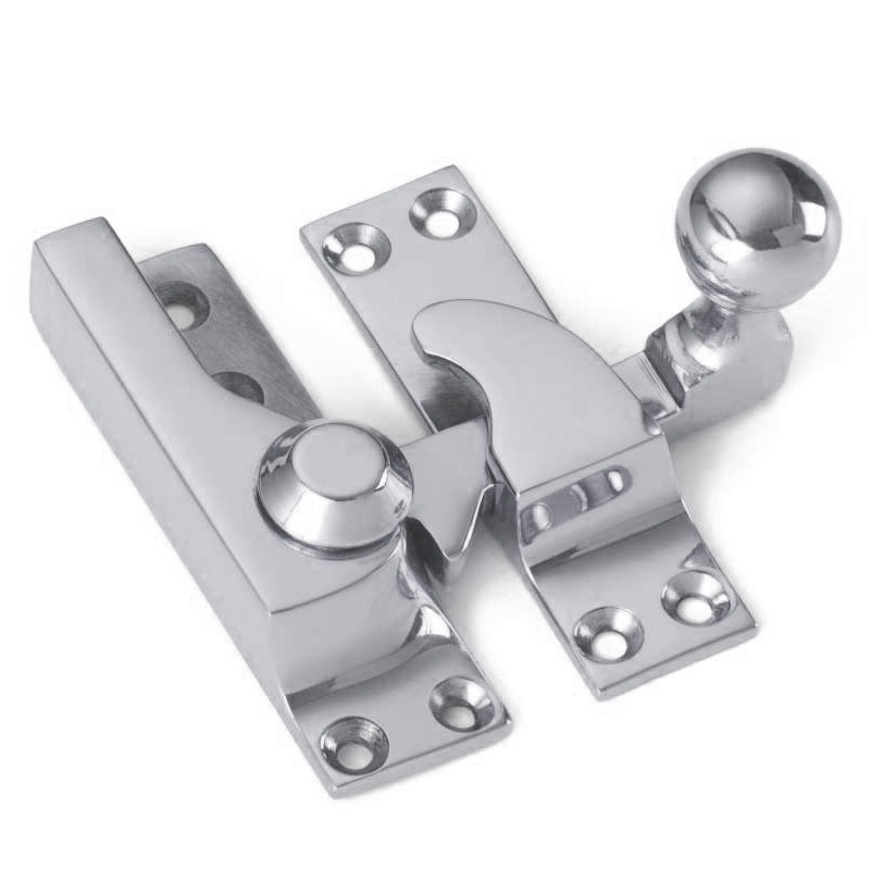 Long Arm Sash Fastener Polished Chrome - Broughtons Lighting & Ironmongery
