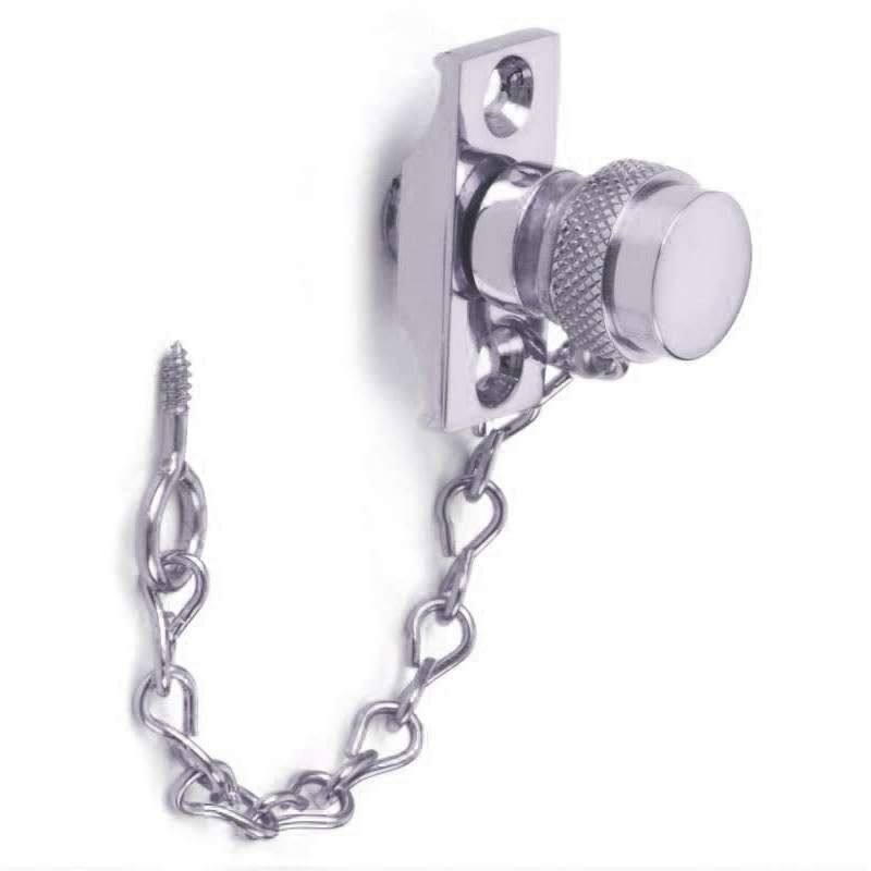 Acorn Sash Stop With Chain Polished Chrome - Broughtons Lighting ...