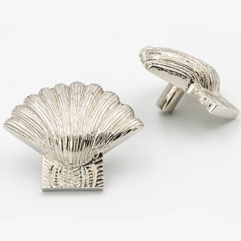 Shell Cupboard Knob Nickel - Broughtons Lighting & Ironmongery