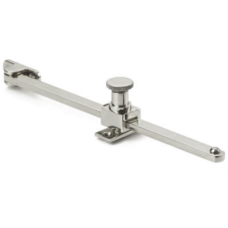 Sliding Window Stay 10" Polished Nickel - Broughtons Lighting & Ironmongery