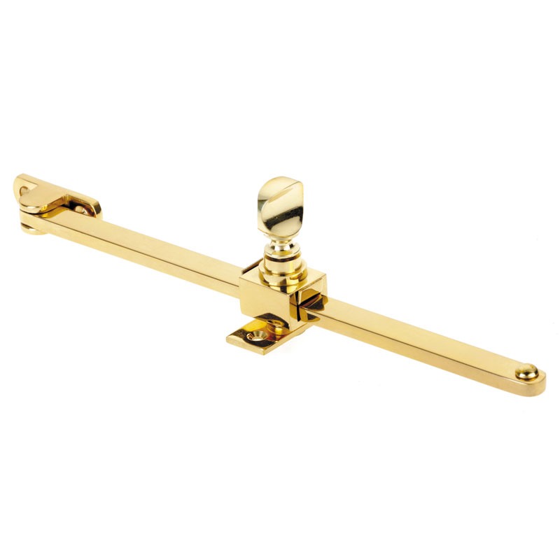 Casement Sliding Stay with Gas Tap 10" Polished Brass Lacquered ...