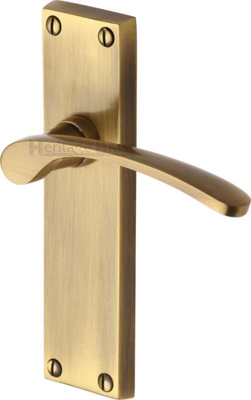 Heritage Sophia V4113 Door Handles Antique Brass Lacquered - Broughtons ...