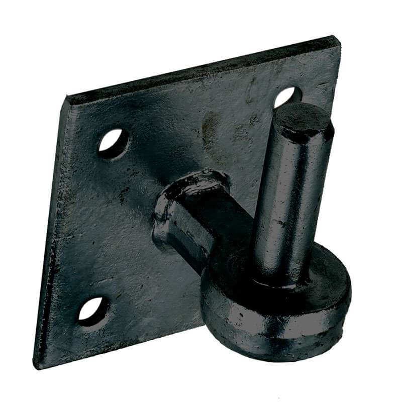 Field Gate Hanger on Square Plate 22mm Pin Black Steel - Broughtons ...