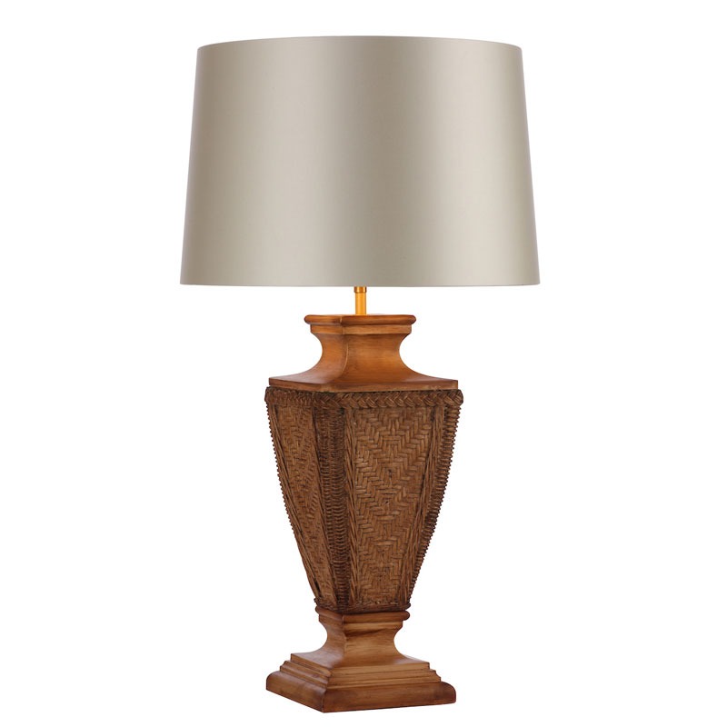 David Hunt Tallow Table Lamp Base Beech Effect - Broughtons Lighting ...